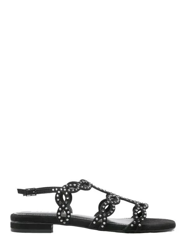 BIBI LOU Embellished Chain-link Sandals - Black