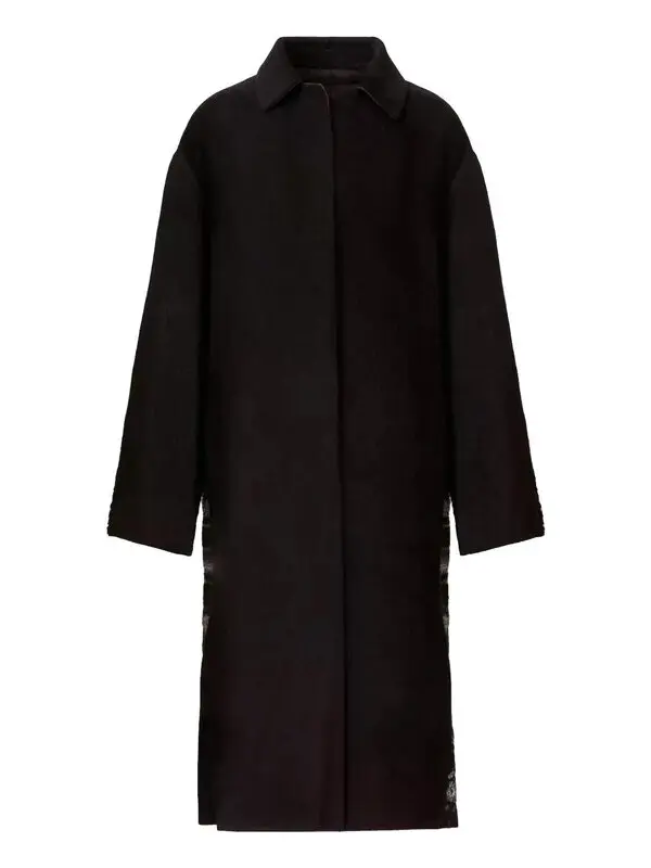 Fabiana Filippi Textured Panelled Coat - Black