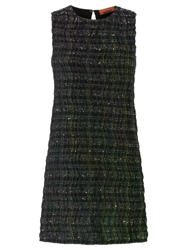 Missoni Embellished Tweed Mini Dress - Black
