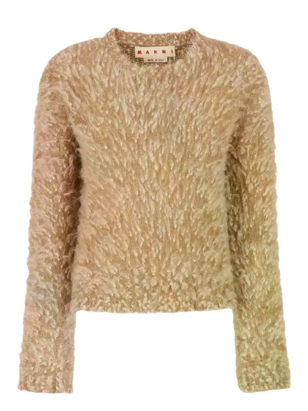 Marni Bouclé Alpaca Sweater - Brown