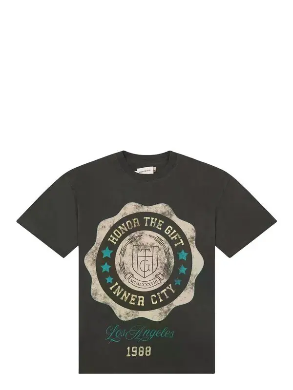 HONOR THE GIFT Seal Crew-neck T-shirt - Black