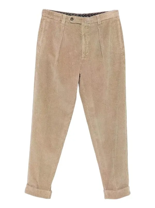 BERWICH Pleated Corduroy Trousers - Neutrals