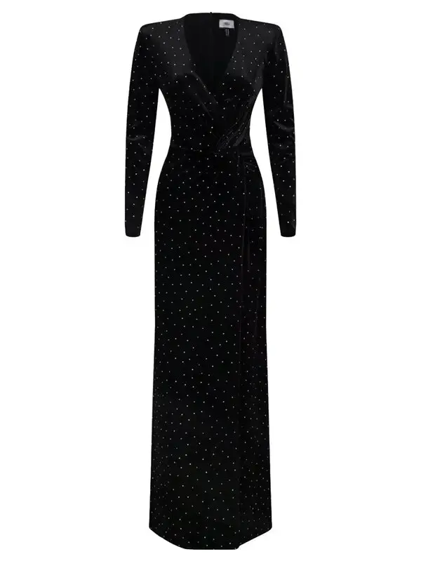 NISSA Stud-embellished Maxi Dress - Black