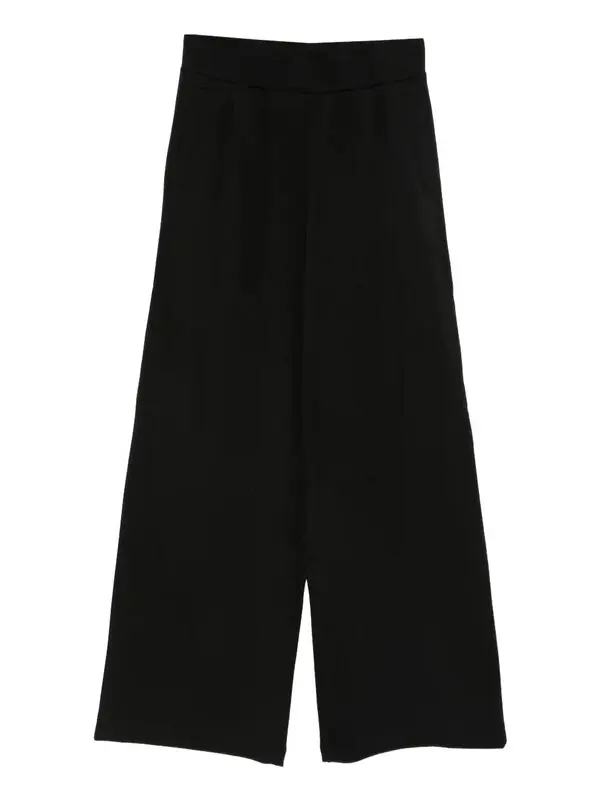 Liu Jo Flared Wide-leg Trousers - Black