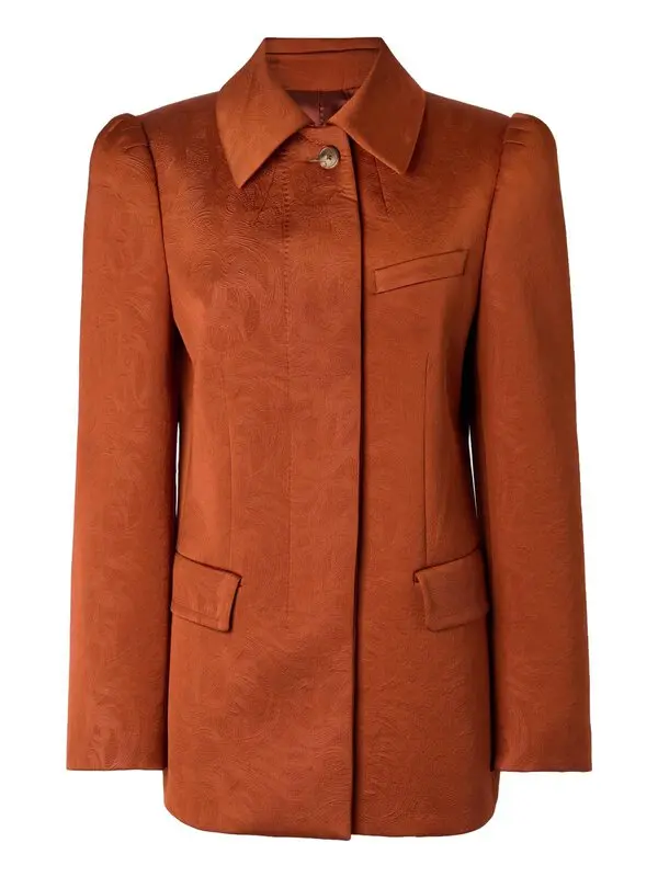 Dries Van Noten Embossed Crepe Blazer - Orange