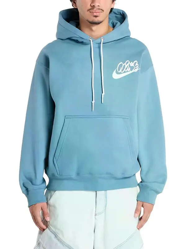 Nike Lettering-print Hoodie - Blue