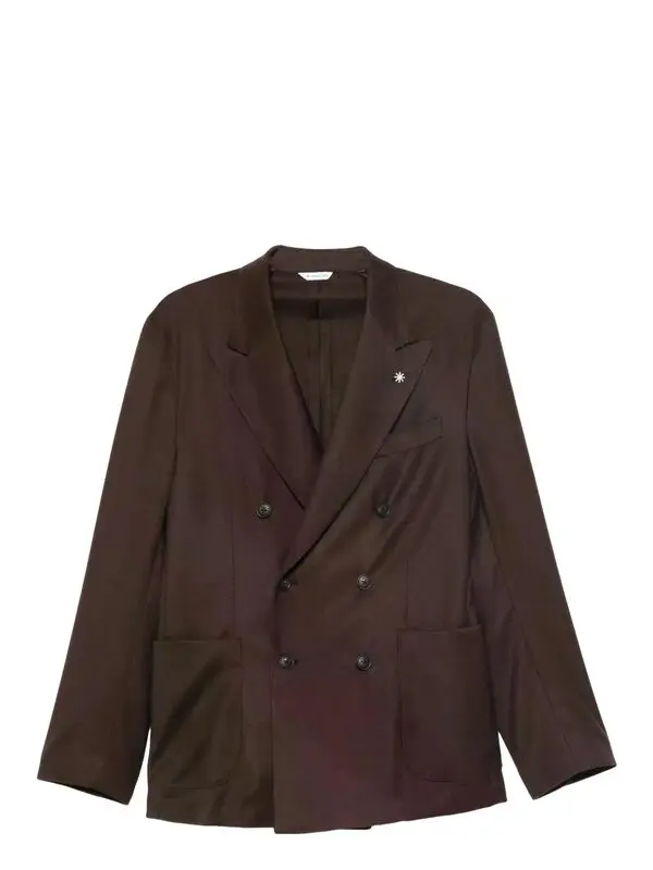 MANUEL RITZ Double-breasted Blazer - Brown