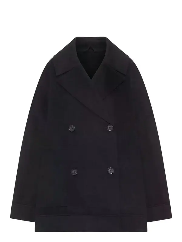 TOTEME Double-breasted Wool Jacket - Black