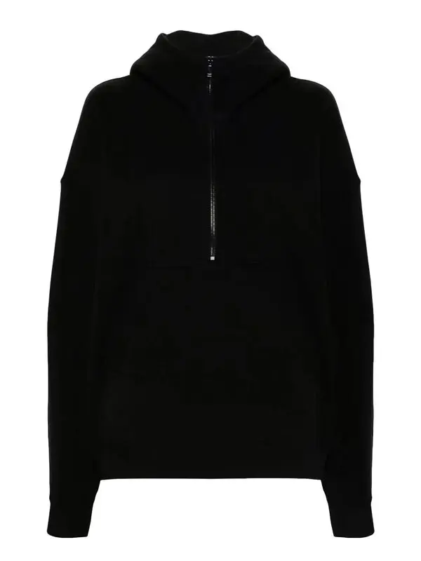 Saint Laurent Half-zip Hoodie - Black