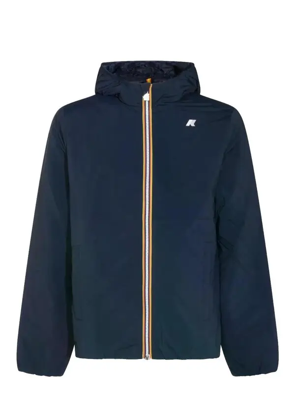 K-WAY Logo-detail Hooded Jacket - Blue