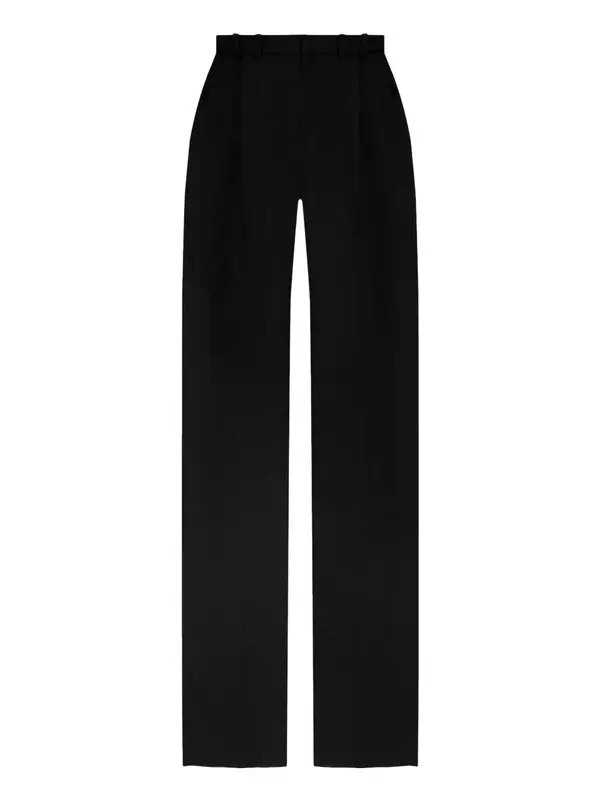 Saint Laurent Grain De Poudre Wool Trousers - Black