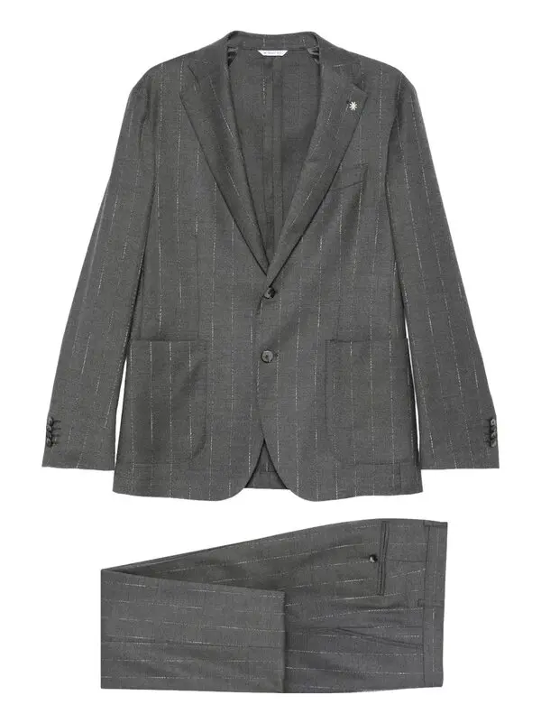 MANUEL RITZ Wool-blend Single-breasted Suit - Grey