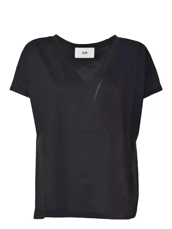 SOLOTRE V-neck T-shirt - Black