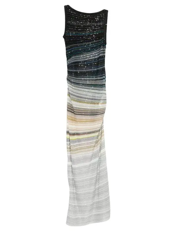 Missoni Boat-neck Sleeveless Maxi Dress - Blue