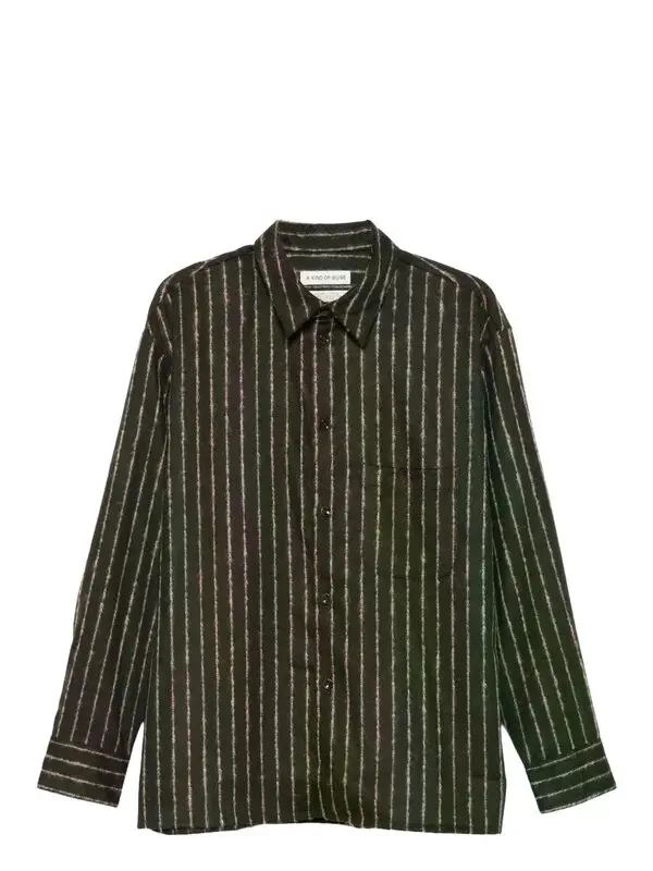A KIND OF GUISE Gusto Striped Shirt - Brown