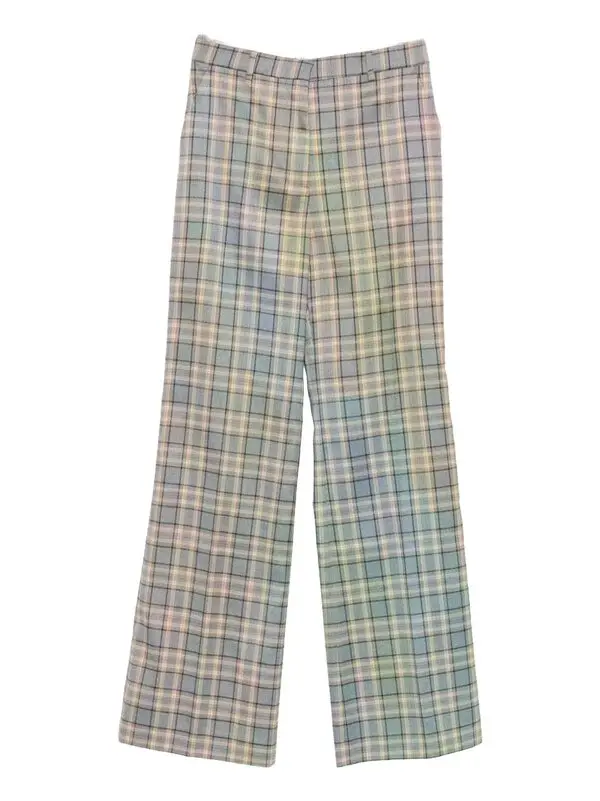 MANUEL RITZ Check Pattern Trousers - Grey