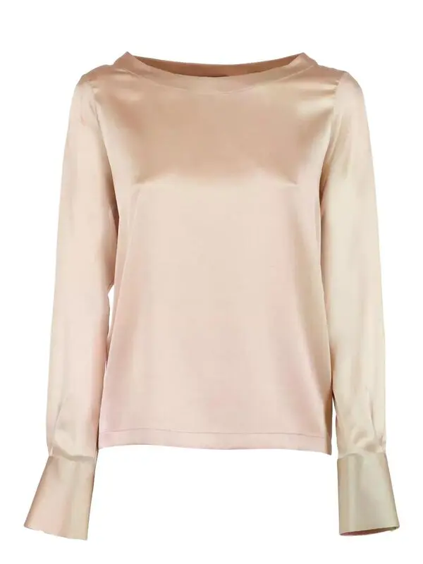 MAZZARELLI Angie Satin Blouse - Neutrals
