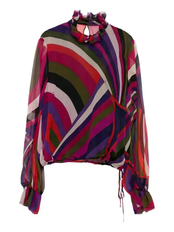 Emilio Pucci Iride-print Blouse - Pink
