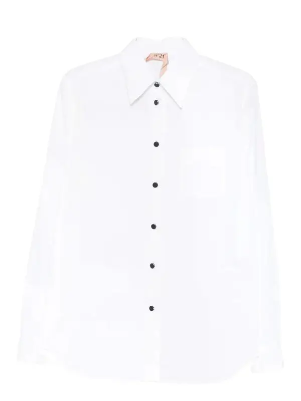 N°21 Buttoned Long-sleeve Shirt - White
