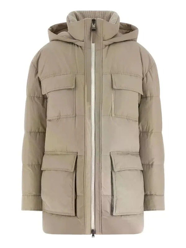 Brunello Cucinelli Quilted Padded Coat - Neutrals