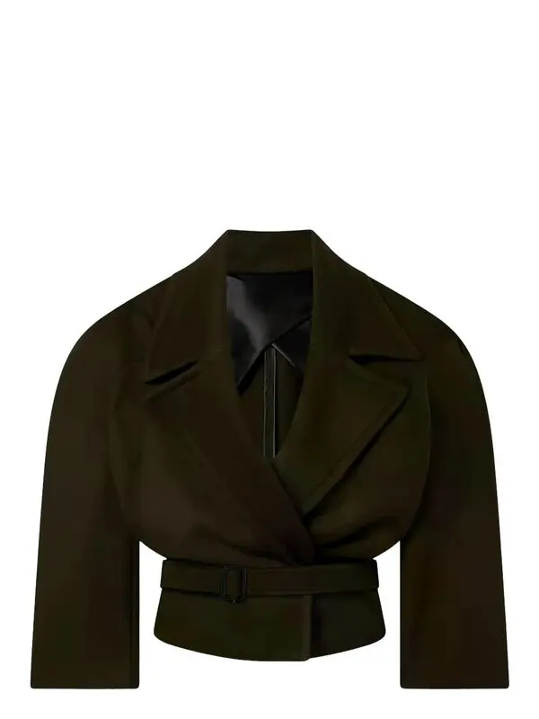 Stella McCartney Cropped Belted Jacket - Green