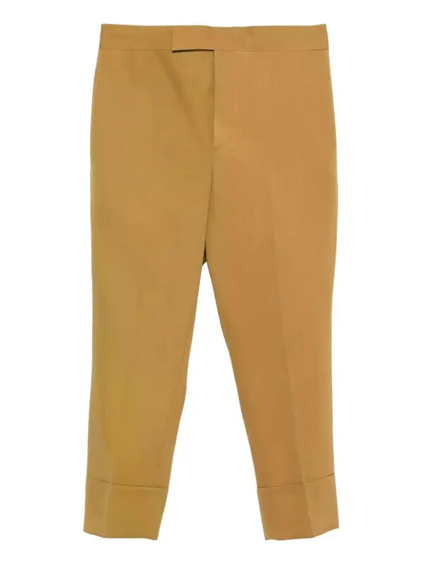 SAPIO Gabardine Cuffed Trousers - Brown