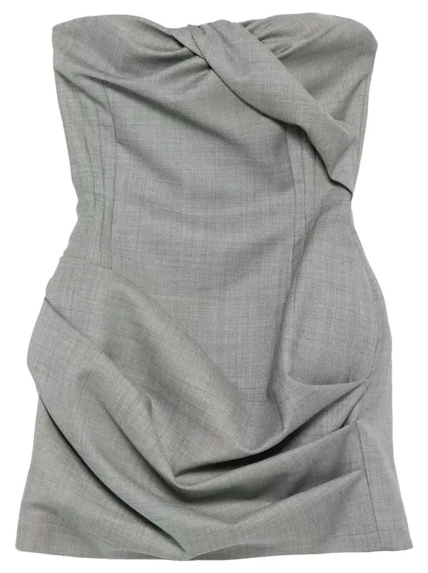 Magda Butrym Twisted Draped Dress - Grey