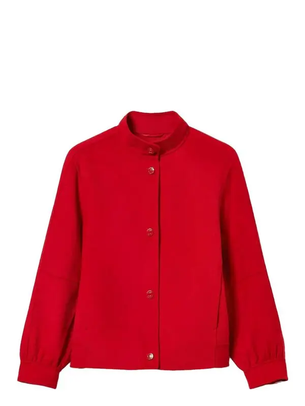 TWINSET Balloon-sleeve Bomber Jacket - Red