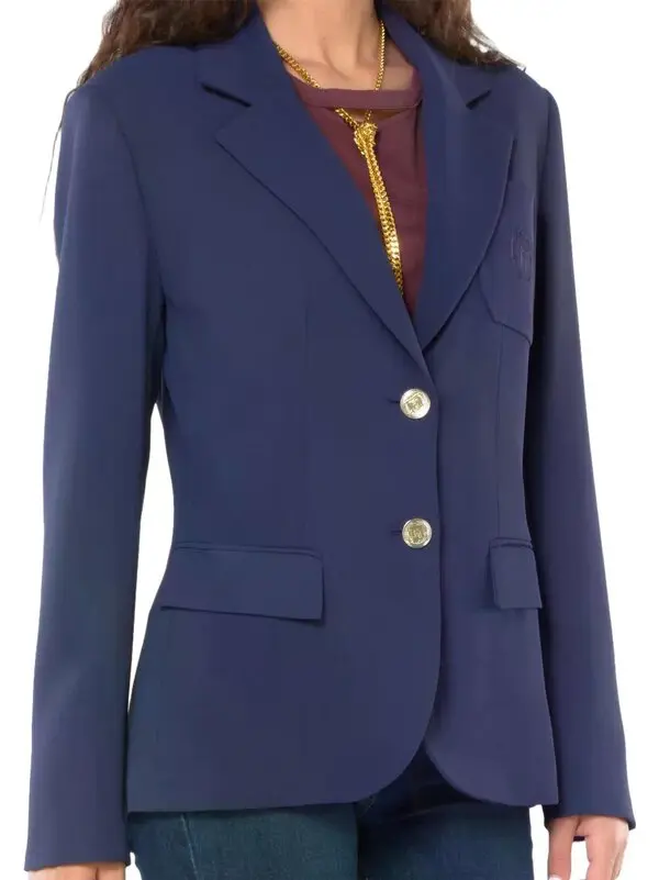 Elisabetta Franchi Logo-embroidered Blazer - Blue