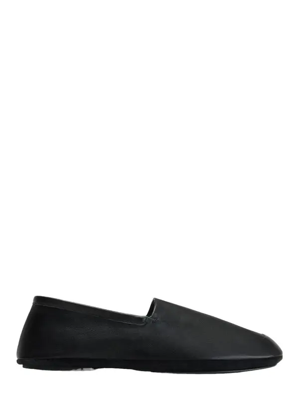 LEMAIRE Square-toe Slippers - Black
