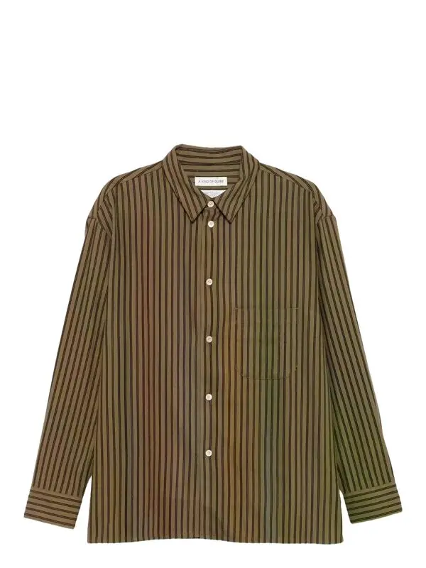 A KIND OF GUISE Gusto Striped Shirt - Brown