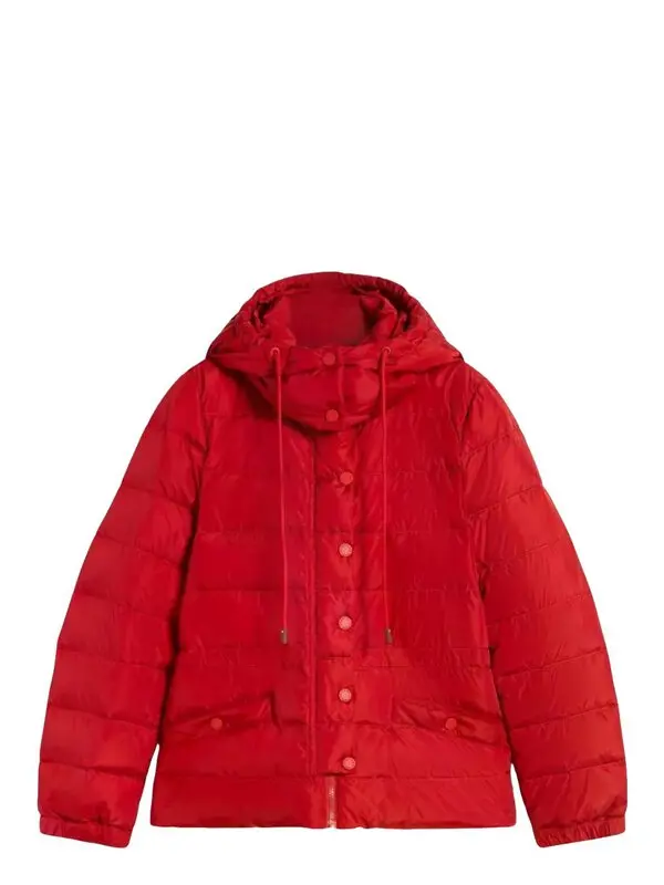 Max Mara Hooded Quilted Jacket - Red