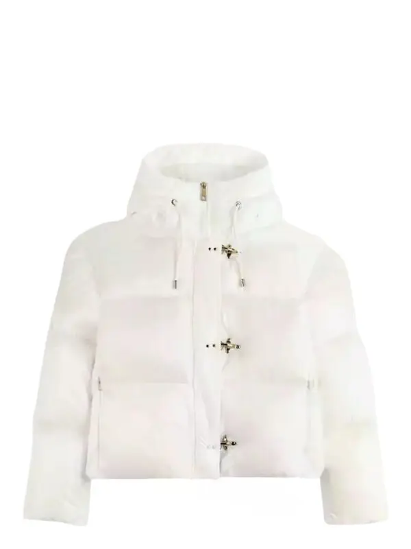 FAY Hooded Puffer Coat - White