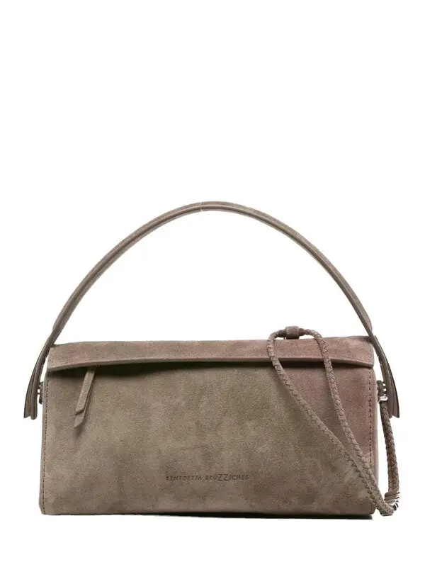 Benedetta Bruzziches Suede Satchel - Brown