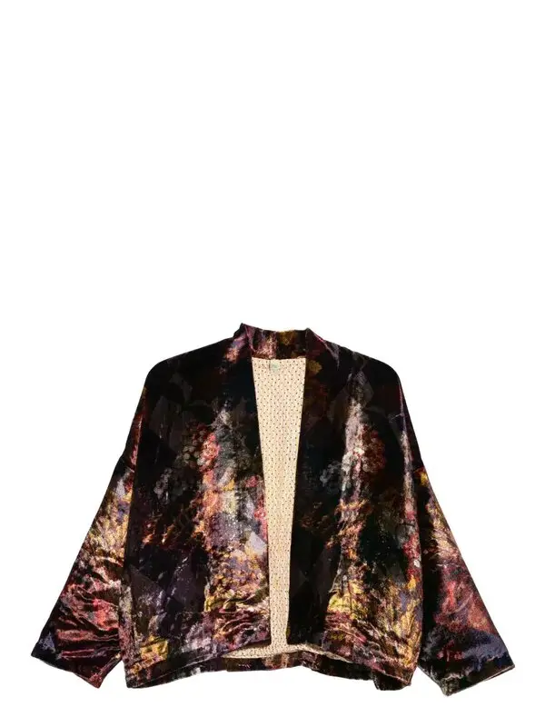 YAVI Floral-print Jacket - Black