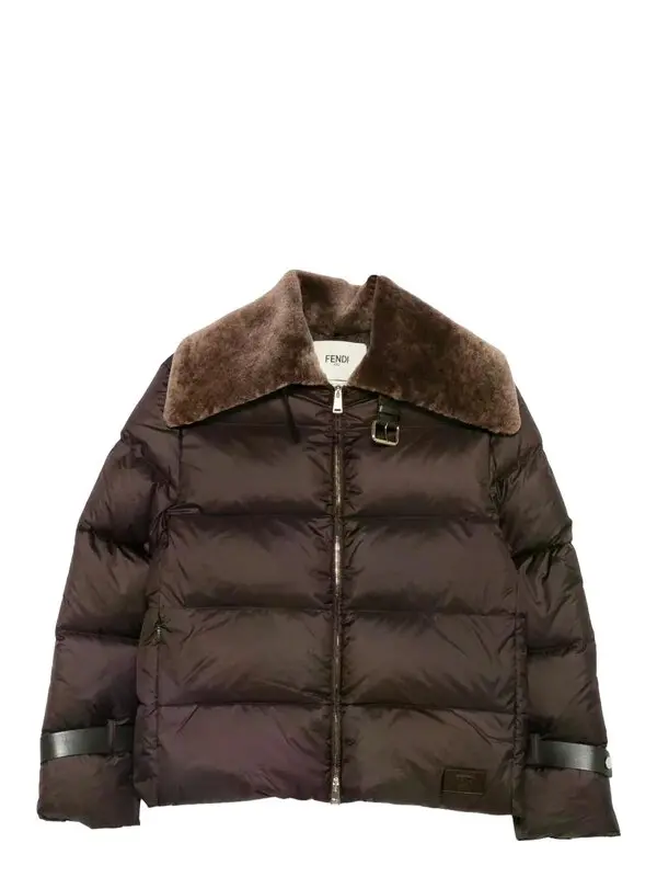 Fendi Shearling-collar Ski Jacket - Brown