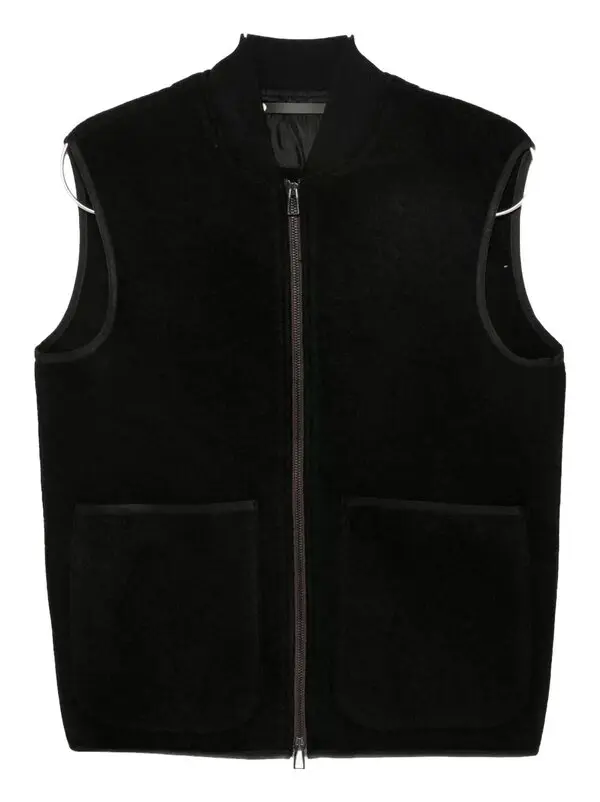 Paul Smith Pocketed Zip-up Gilet - Black