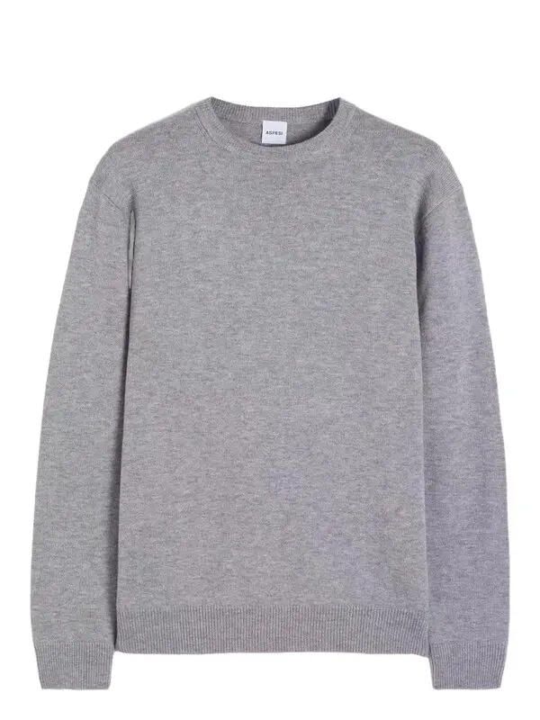 Aspesi Virgin Wool Crew-neck Sweatshirt - Grey