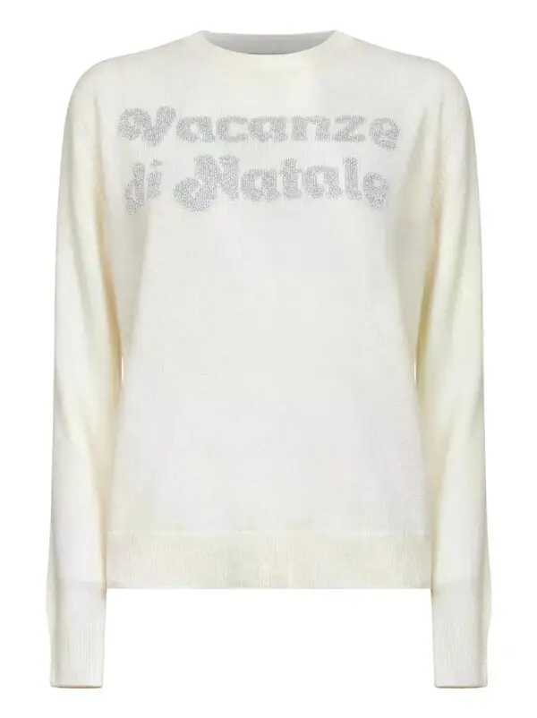 MC2 SAINT BARTH Jacquard Embroidered Sweater - White
