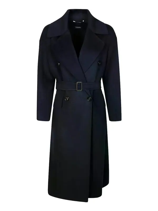Max Mara Alice Belted Double-breasted Coat - Blue