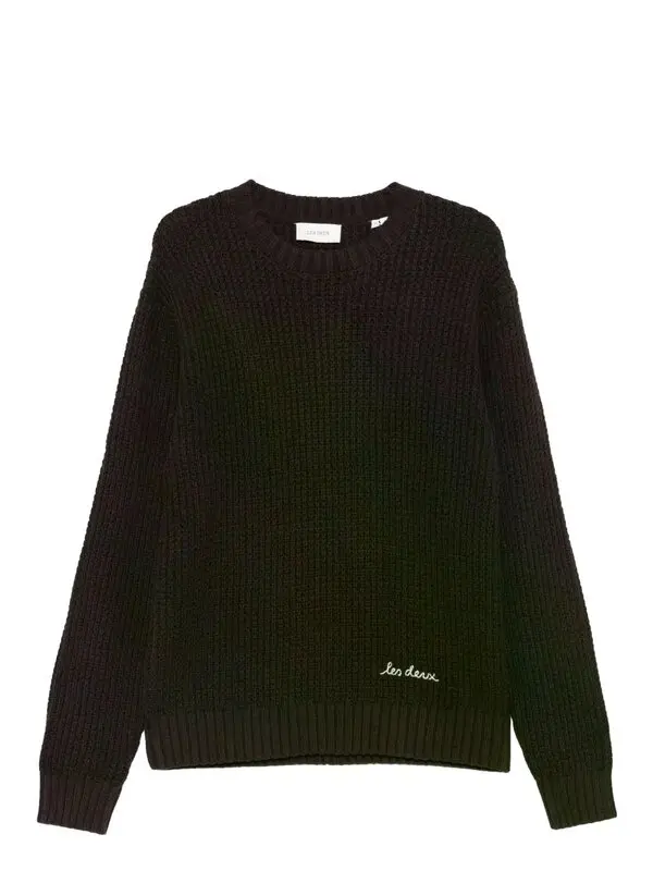 LES DEUX Alvin Waffle-knit Jumper - Brown