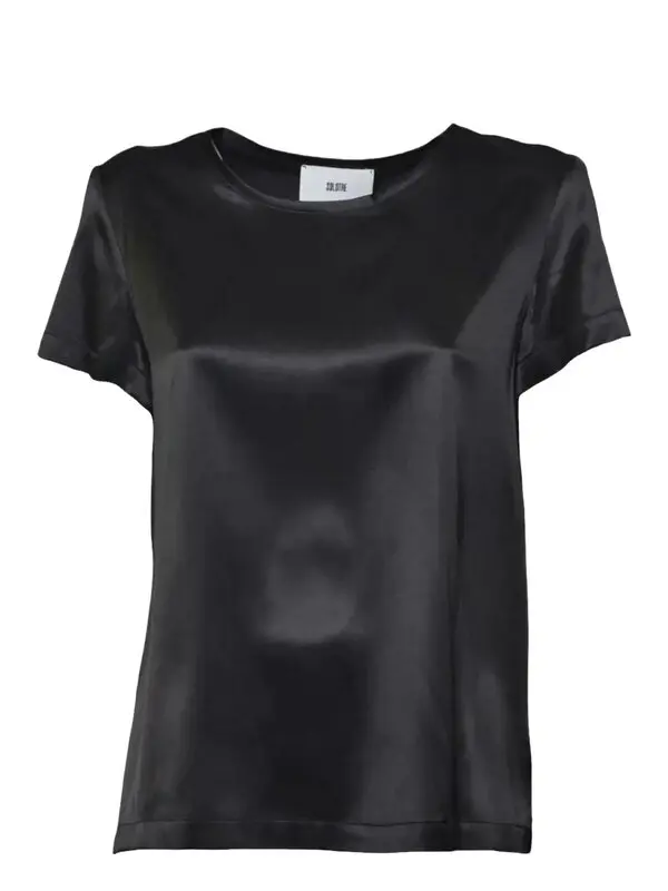 SOLOTRE Short-sleeve Top - Black