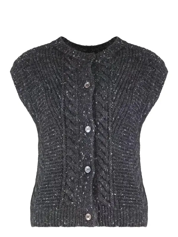 Max Mara Taffy Buttoned Vest - Grey