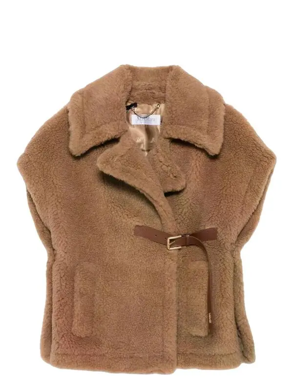 Max Mara Abavo Faux-fur Cape Jacket - Brown