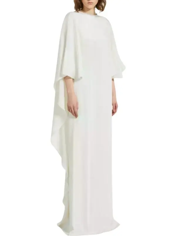 Max Mara Embellished-neckline Maxi Dress - White