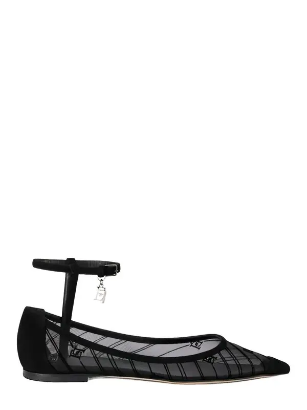 Elisabetta Franchi Charm-detail Ballet Flats - Black