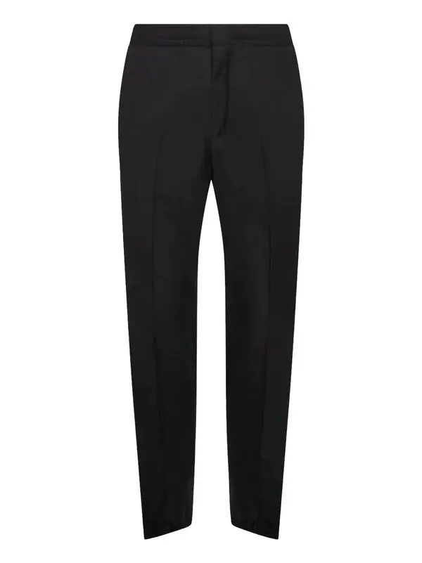 Zegna Elasticated Waistband Pressed Trousers - Black
