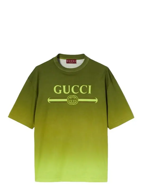 Gucci Technical Cotton Jersey T-shirt With Print - Green