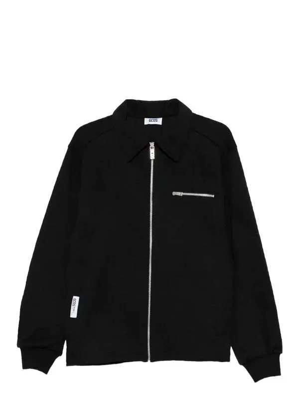 Gcds Cotton Zip-up Jacket - Black