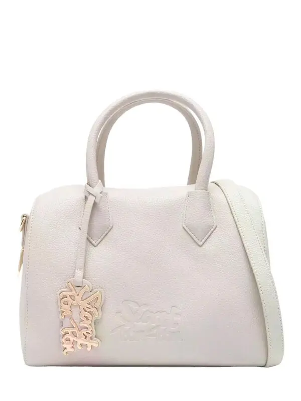 SECRET PON-PON Logo-debossed Tote Bag - White